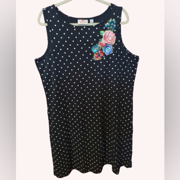 Quacker Factory | Dresses | Quaker Factory Blackwhite Polka Dot ...